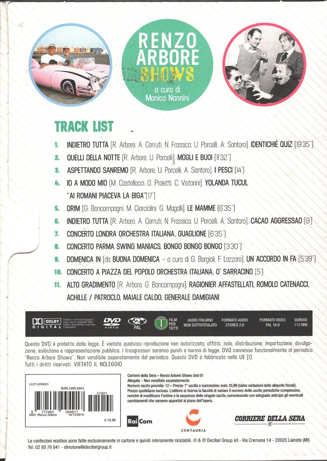 Renzo Arbore Shows – Raccolta Completa (24 DVD) in 2 Cofanetti ...